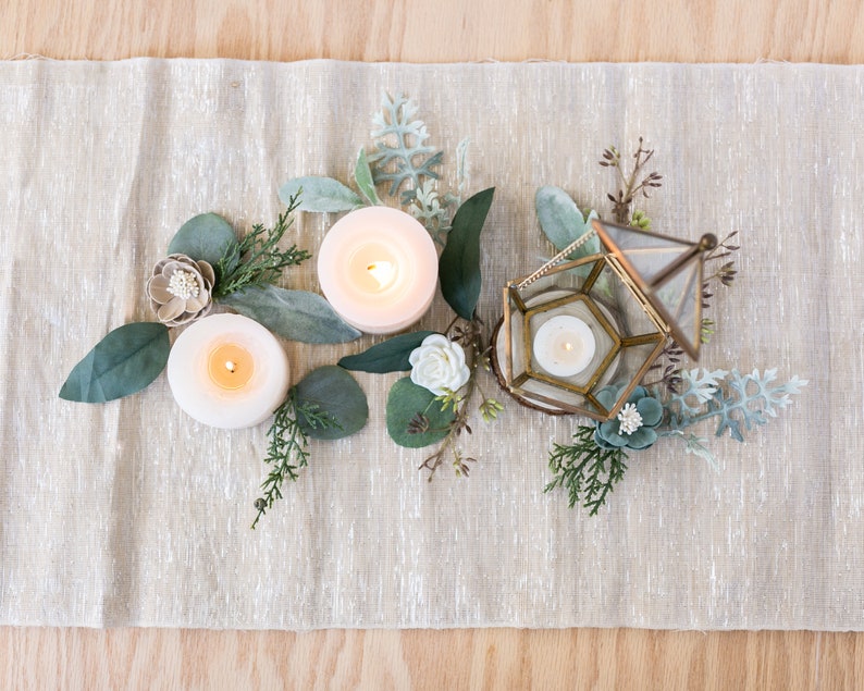 Loose Faux Greenery and Flower Bundle Holiday Table Decor - Etsy