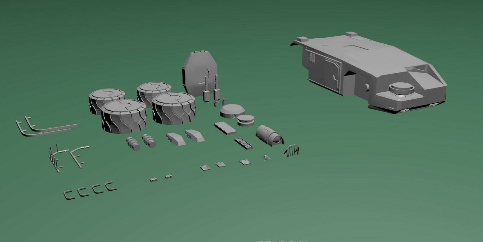 Aliens Weyalnd Yutani APC M577 3D Printed Non Halycon Model Build Kit 1 ...