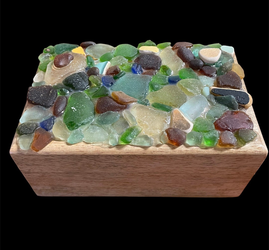 Beach Glass Wooden Box - Etsy