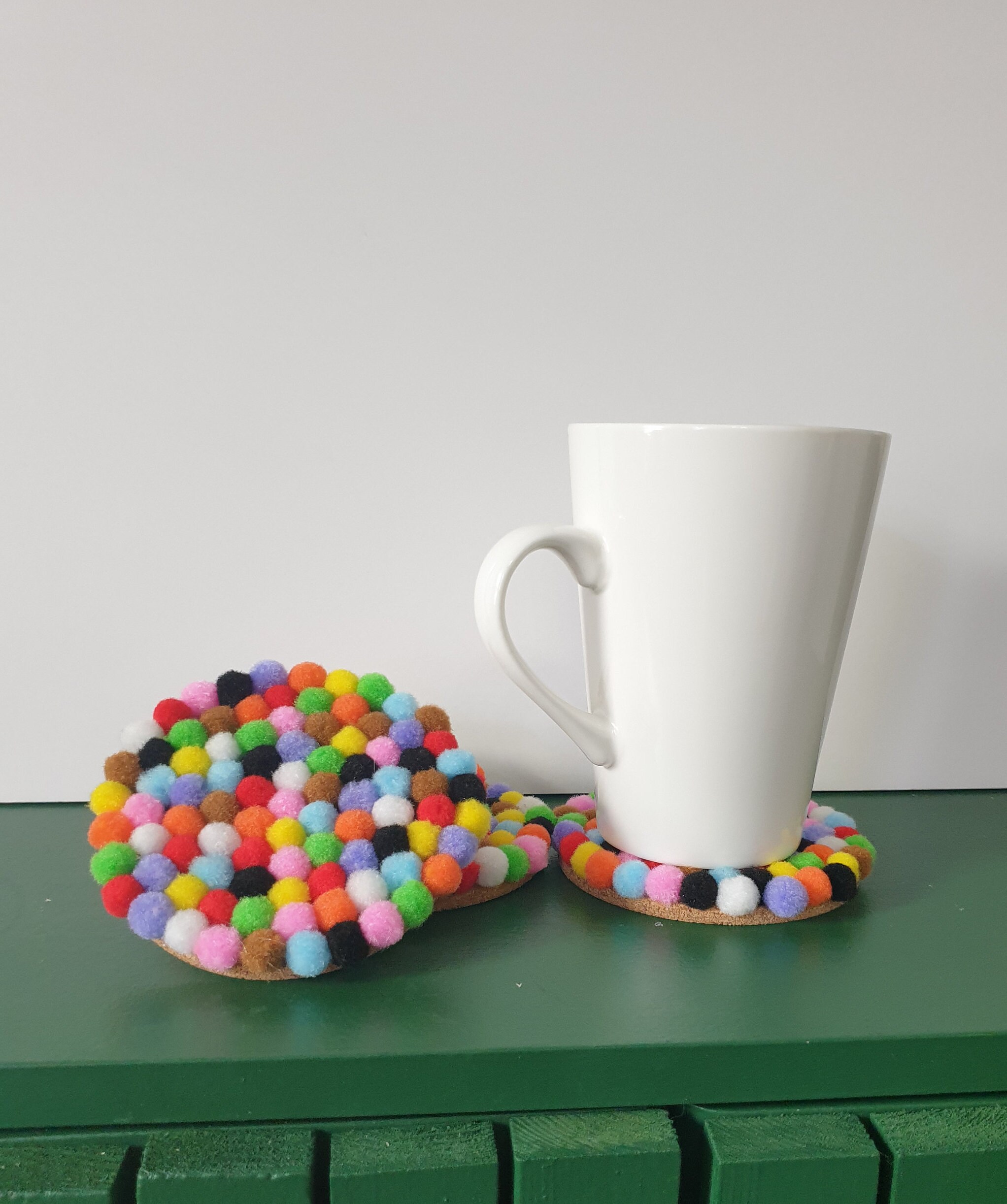 Round Rainbow Coasters Ball Coasters Set of 4 pcs Coaster | Etsy