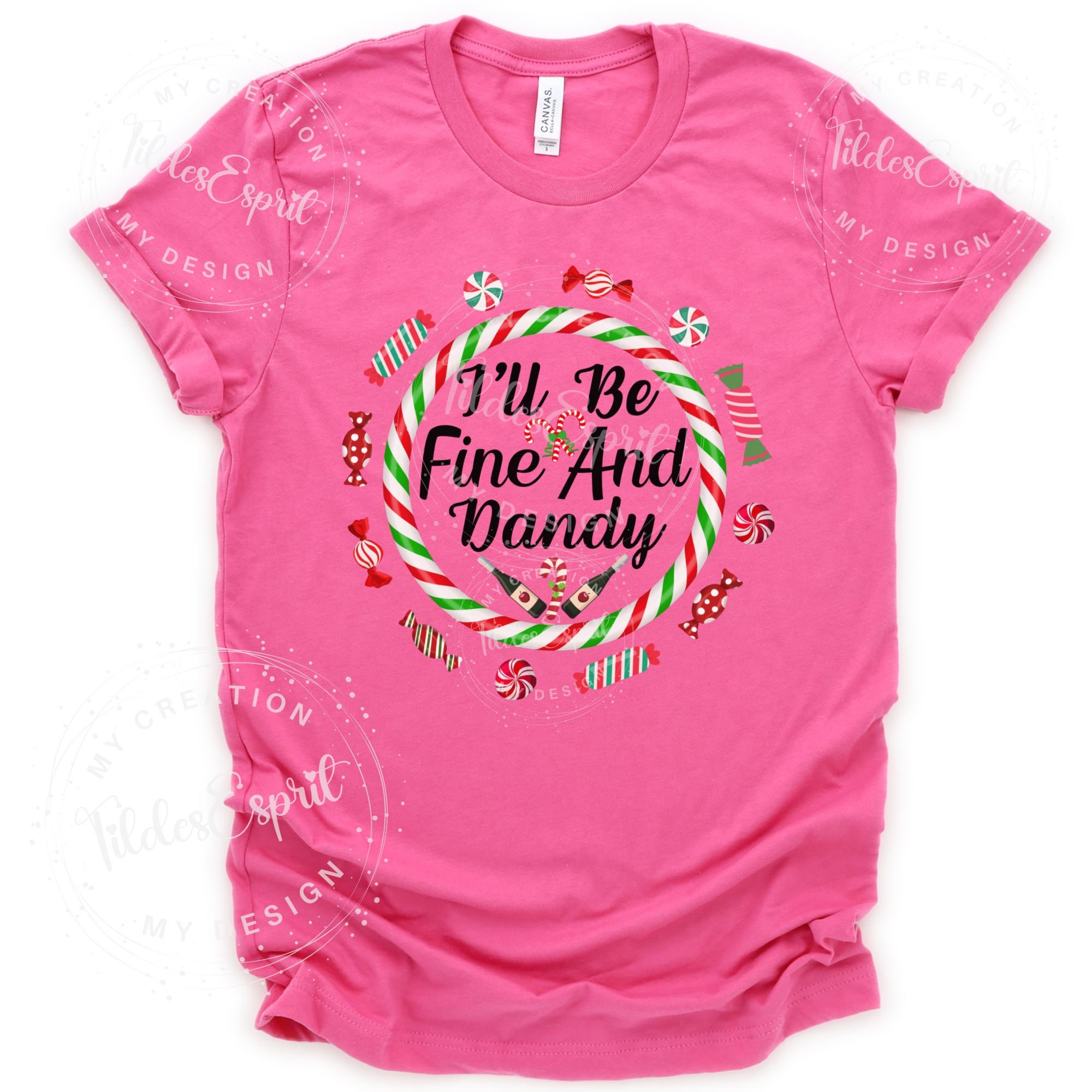 Christmas Hard Candy Shirt, Holiday Fine and Dandy Tee, Hard Candy Cane ...