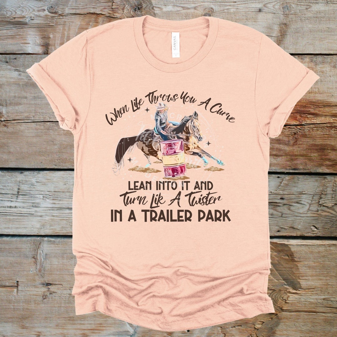 Western Cowgirl Barrel Racer Gift Shirt, Horse Riding Turn and Burn ...