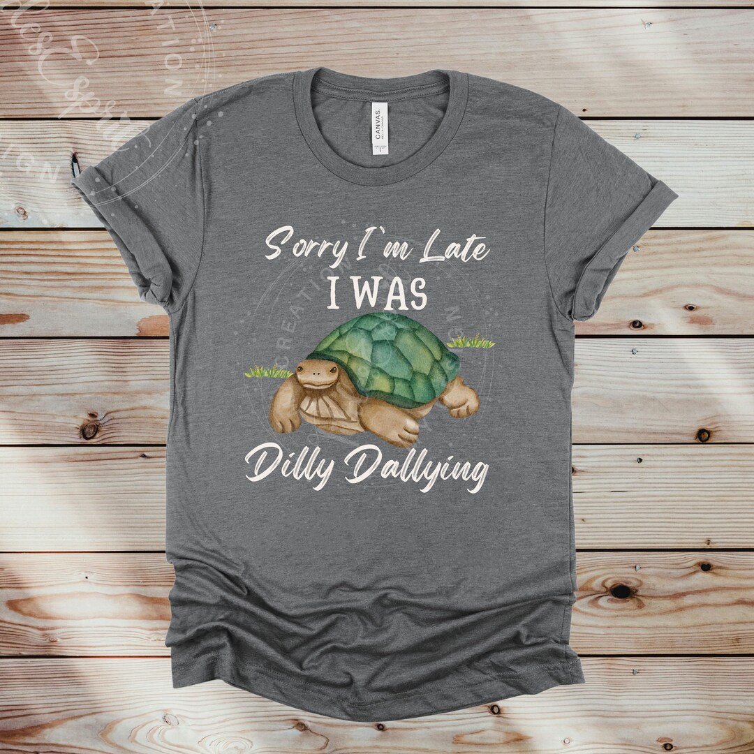Funny Late Turtle Dilly Dally Shirt Turtle Lover Tshirt Gifts ...
