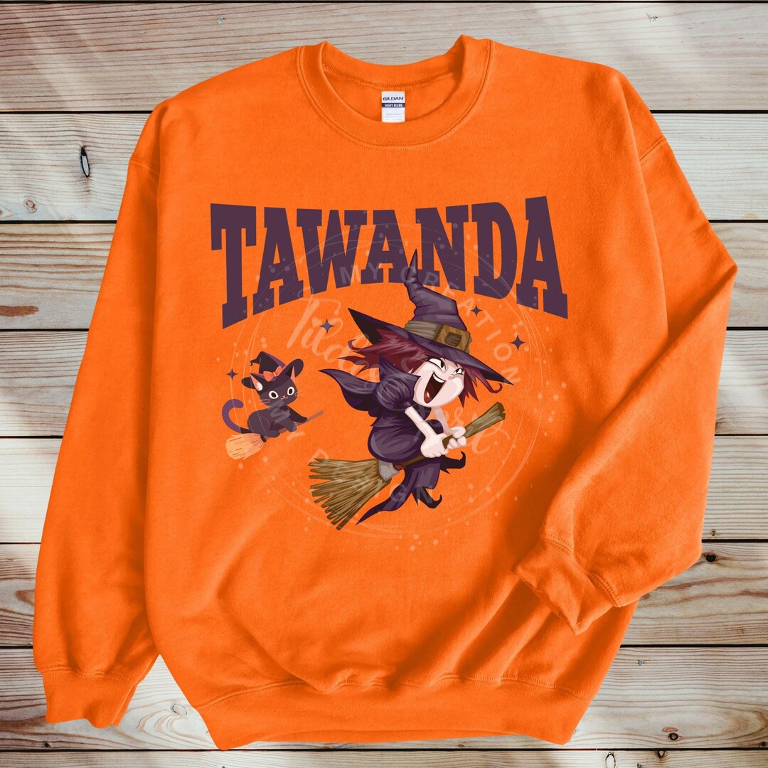 Cute Halloween Witch and Her Cat Womens Witch Sweater Gift for Spooky ...