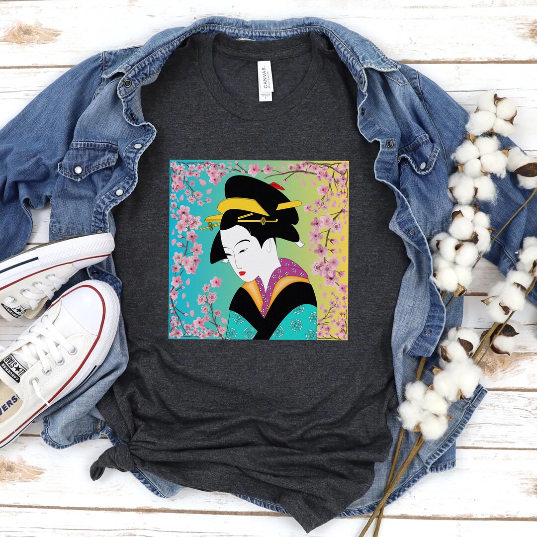 Japanese Artisan, the Beautiful Geisha, Geisha Shirt, Japanese Geisha ...