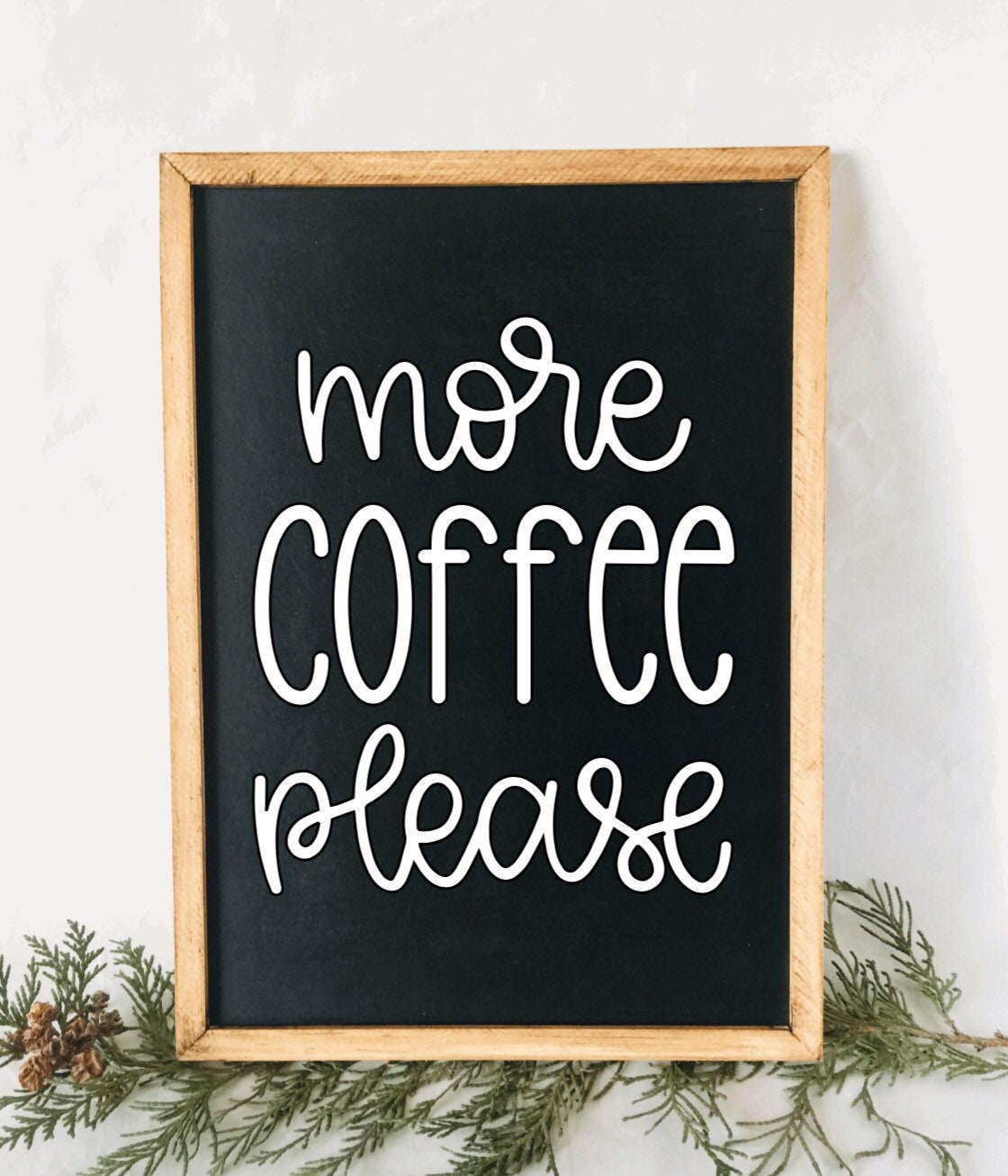 More coffee please sign blackboard style coffee bar | Etsy