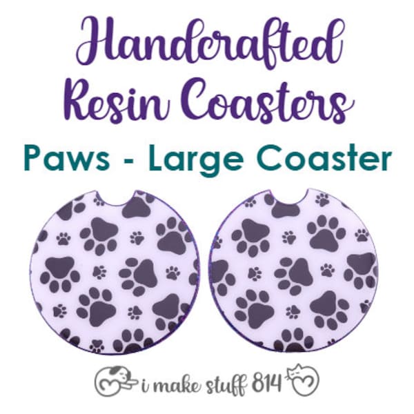 Paw Print Coasters - Etsy