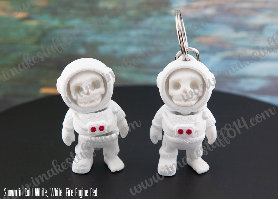 Skeleton Astronaut 3d Printed Keychain, Just Because Gift for Her ...