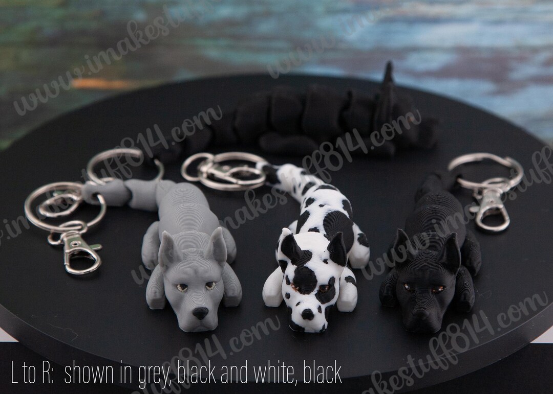 Great Dane 3d Printed Keychain, Just Because Gift for Dog Mom, 3d Dog ...