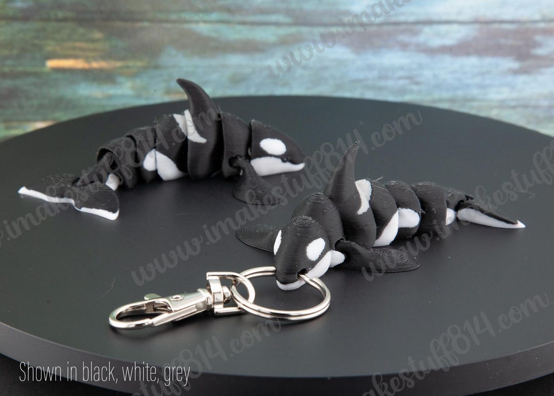 Orca 3d Printed Keychain, Just Because Gift for Orca Lover, Killer ...