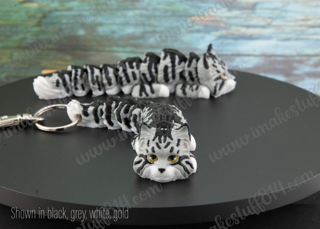 Maine Coon 3d Printed Keychain, Just Because Gift for Cat Mom, 3d Cat ...