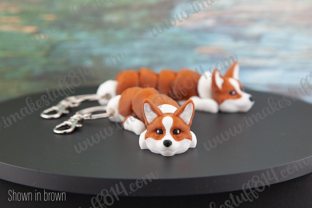Pembroke Welsh Corgi 3d Printed Keychain, Just Because Gift for Her, 3d ...