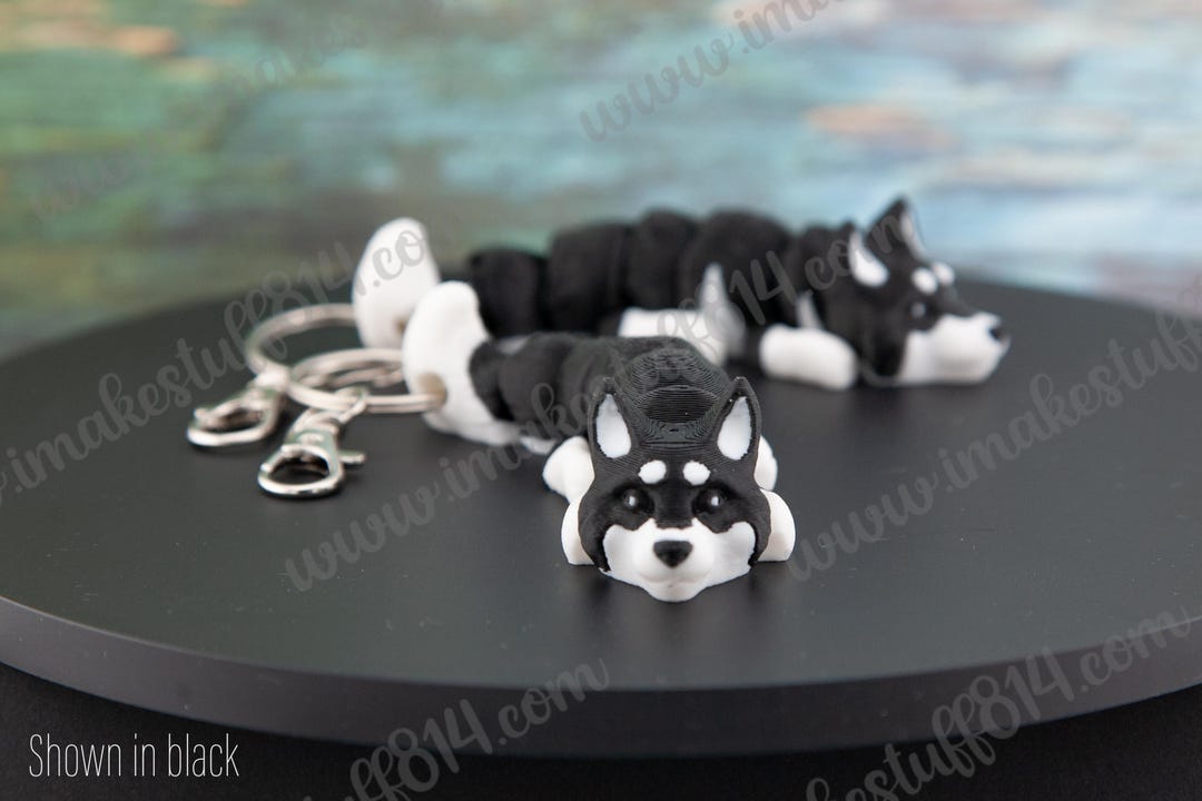 Siberian Husky 3d Printed Keychain, Just Because Gift for Dog Lover, 3d ...