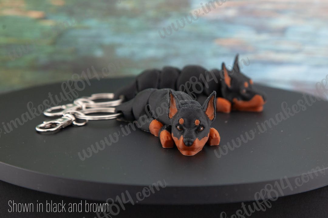 Doberman 3d Printed Keychain, Mother's Day Gift for Her, 3d Dog, Pocket ...