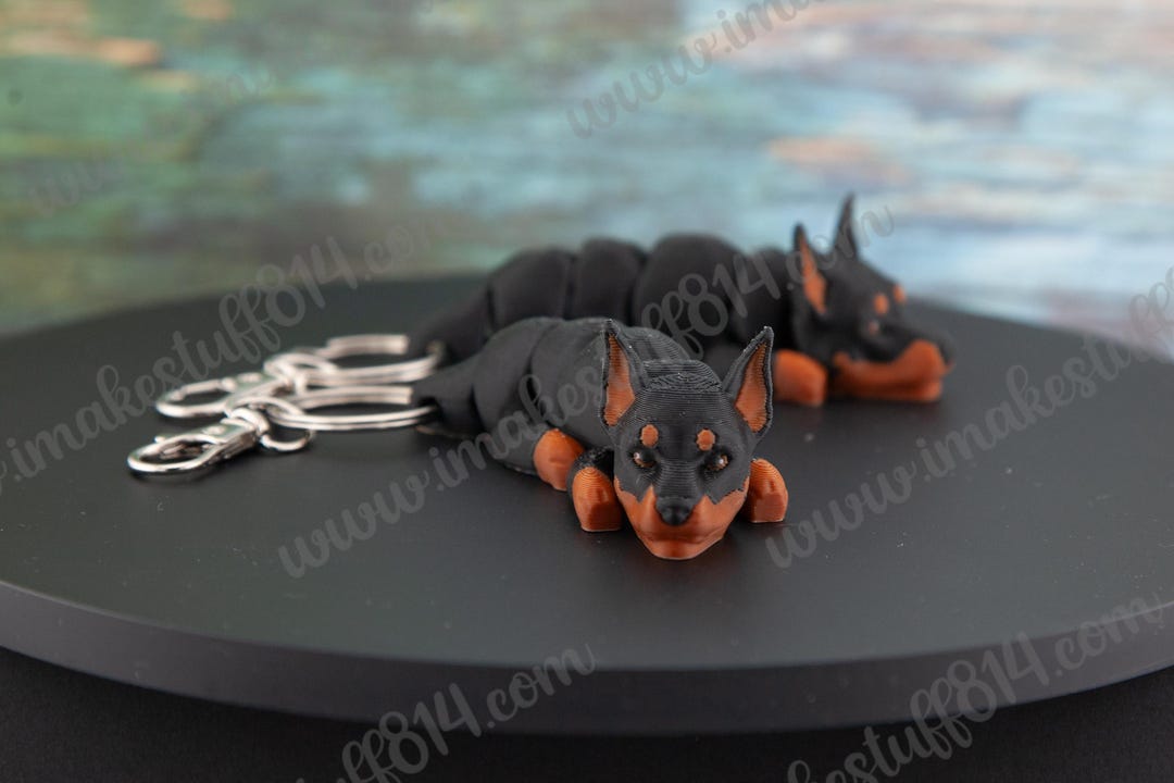 Doberman 3d Printed Keychain, Christmas Gift for Dog Lover, 3d Dog ...
