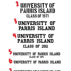 USMC Car Decal for Men, University of Parris Island, Boot Camp ...