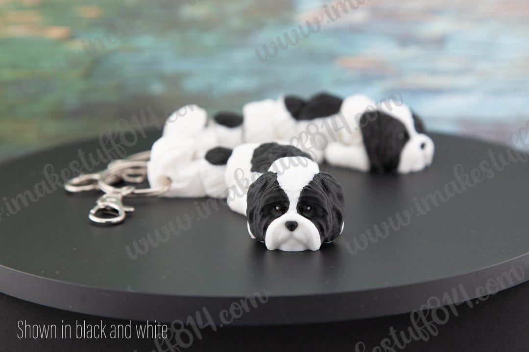 Shih Tzu 3d Printed Keychain, Just Because Gift for Her, 3d Dog, Bag ...