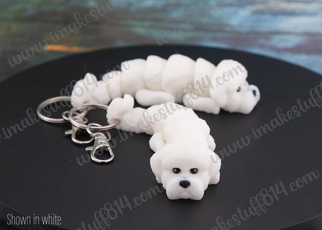 Bichon Frise 3d Printed Keychain, Mother's Day Gift for Her, 3d Dog ...