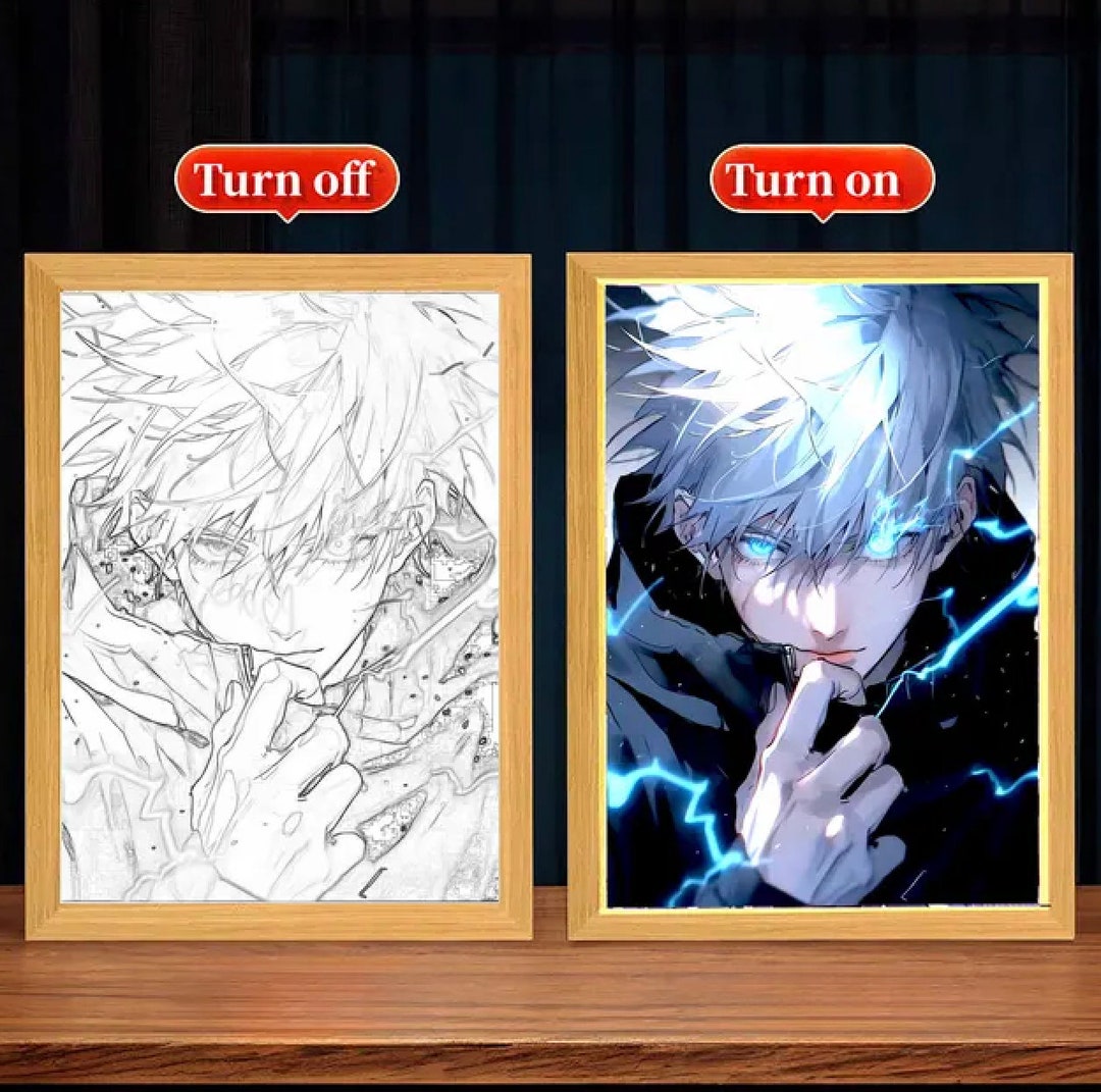 Gojo Inspired LED Wall Art Frame Light - Etsy