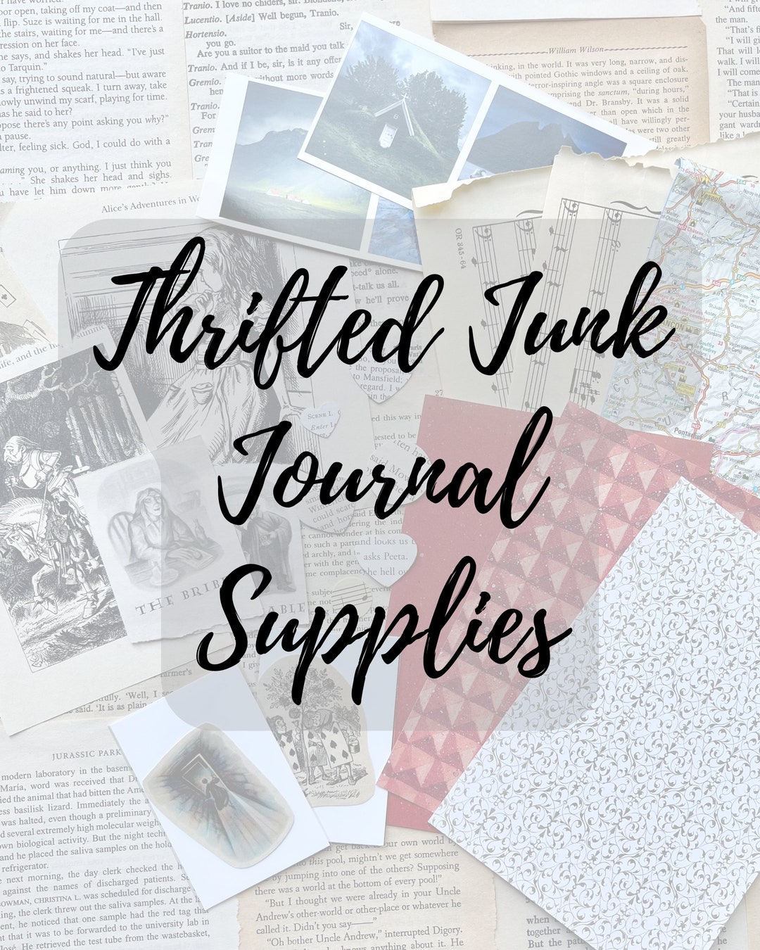 Thrifted Junk Journal Supplies, Junk Journal Kit - Etsy Canada