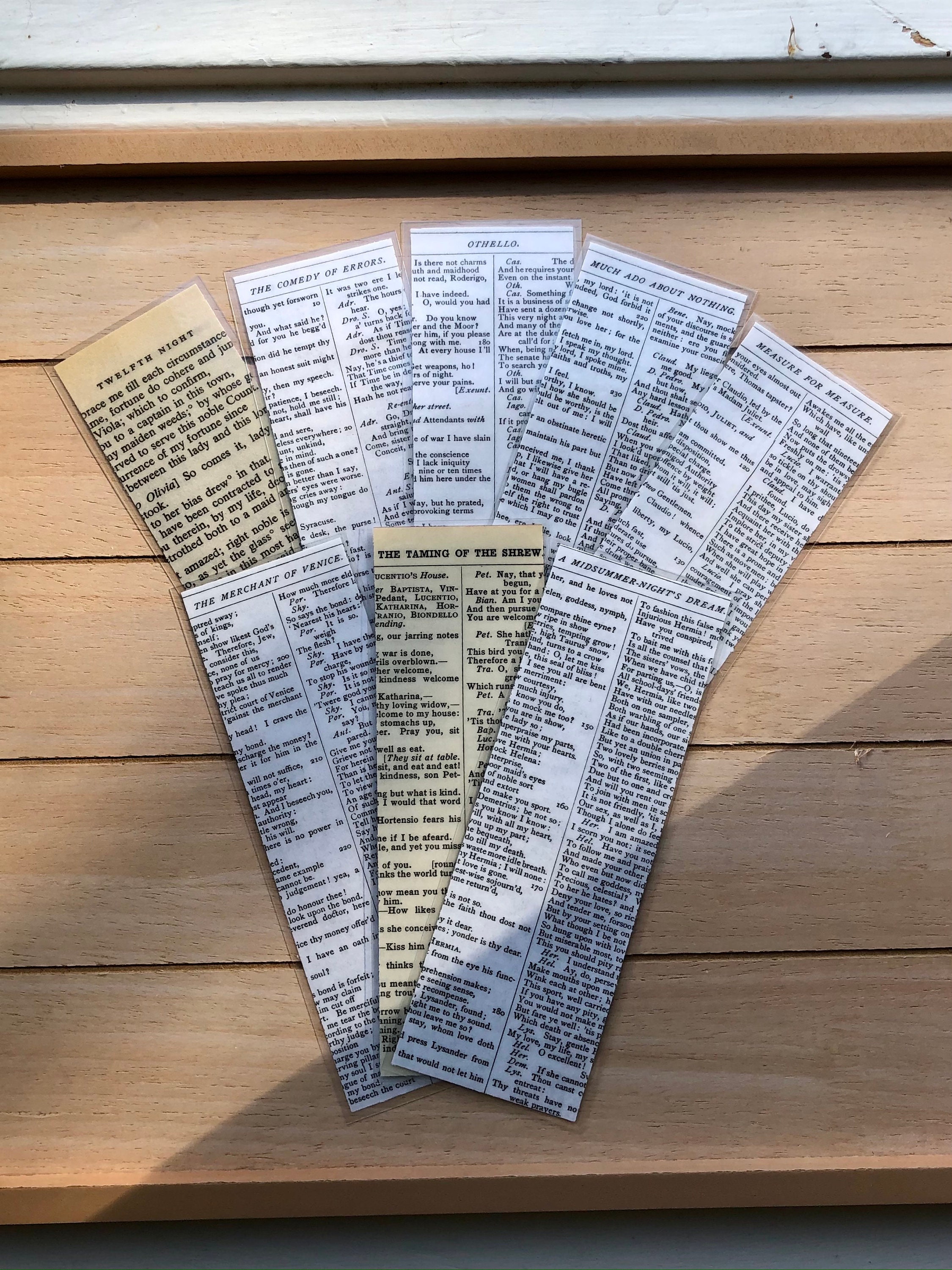Shakespeare Bookmarks - Etsy