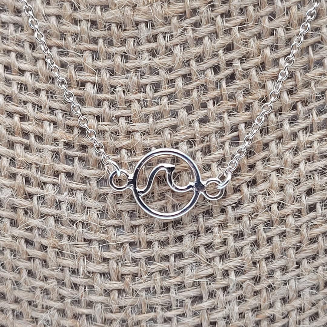 Wave Necklace/ Silver Wave Necklace / Waves and Surfing Necklace - Etsy