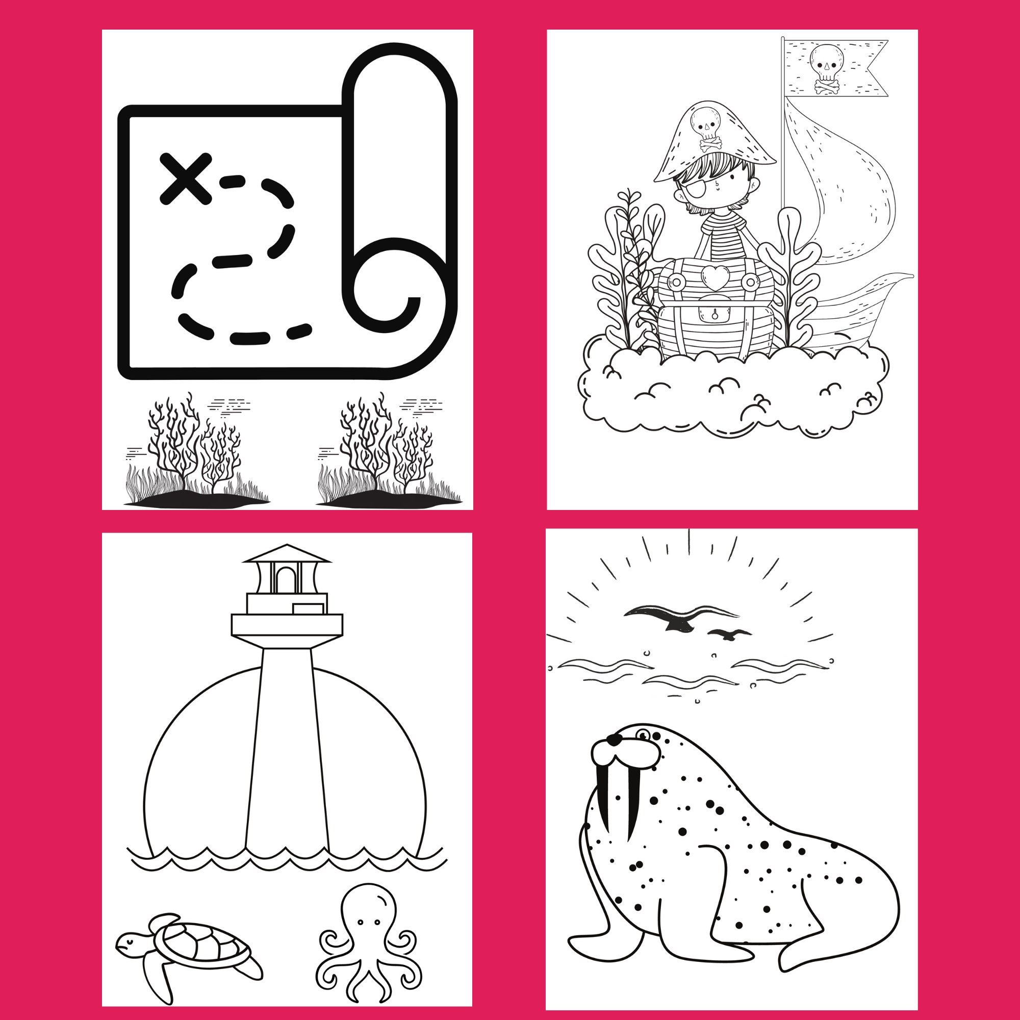 Pirate Princess Coloring Printable Pages Perfect for Kids - Etsy