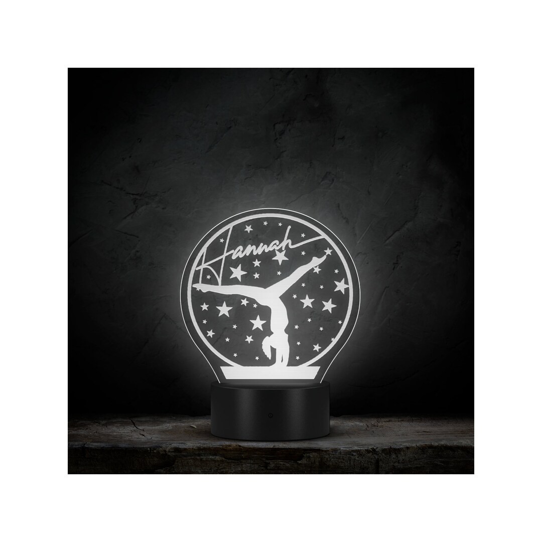 Personalized Gymnast LED Name Night Light, Gymnastics Gift for Girls ...