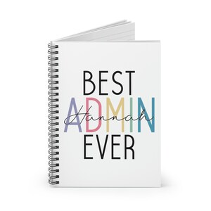 Administrative Professionals Day Gift, Personalized Notebook, Secretary ...