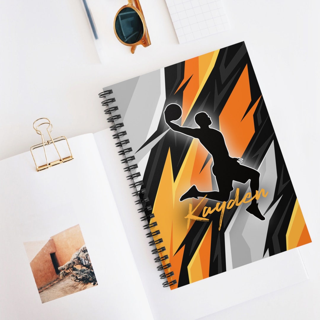 Basketball Notebook, Personalized Notebook for Kids, Custom Notebook ...