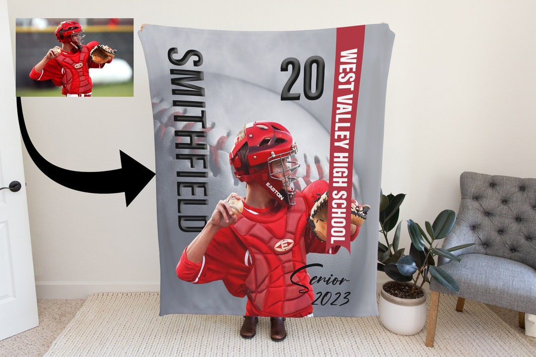Baseball Blanket Personalized, Baseball Graduation Gift for Son ...