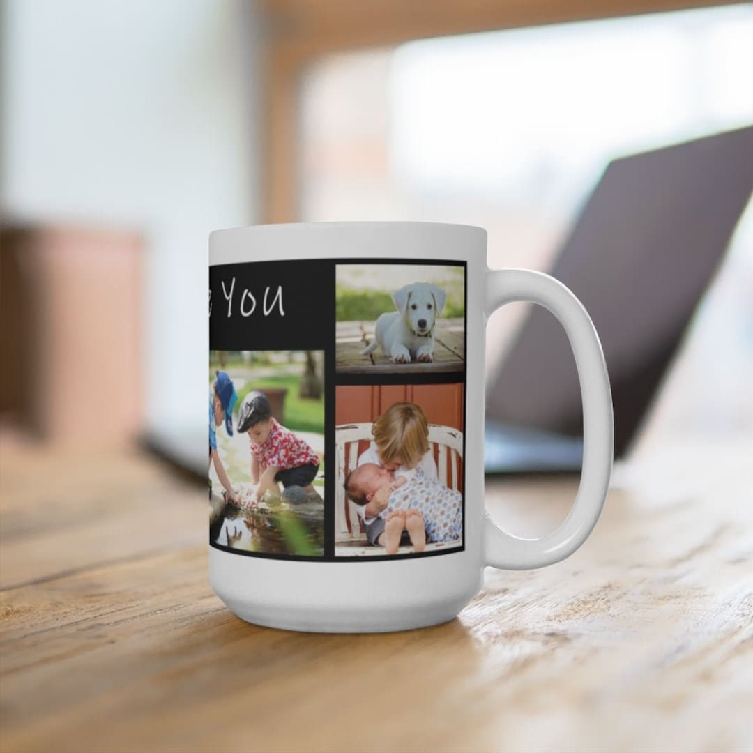 Personalized Six Photo Coffee Mug, Photo Mug, Picture Mug, Gift Mug ...