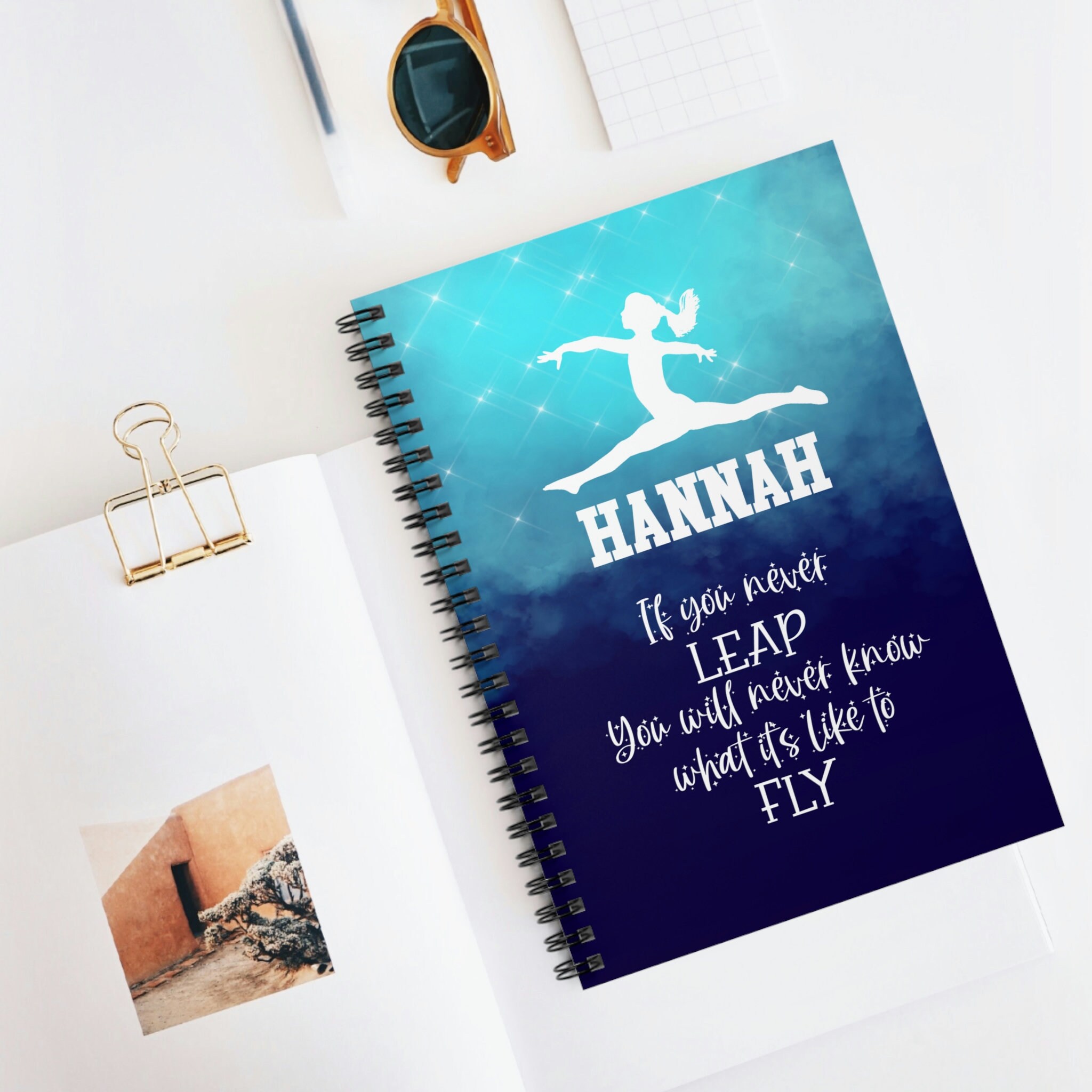 Gymnastics Gift for Girls, Gymnastics Notebook, Personalized Notebook ...