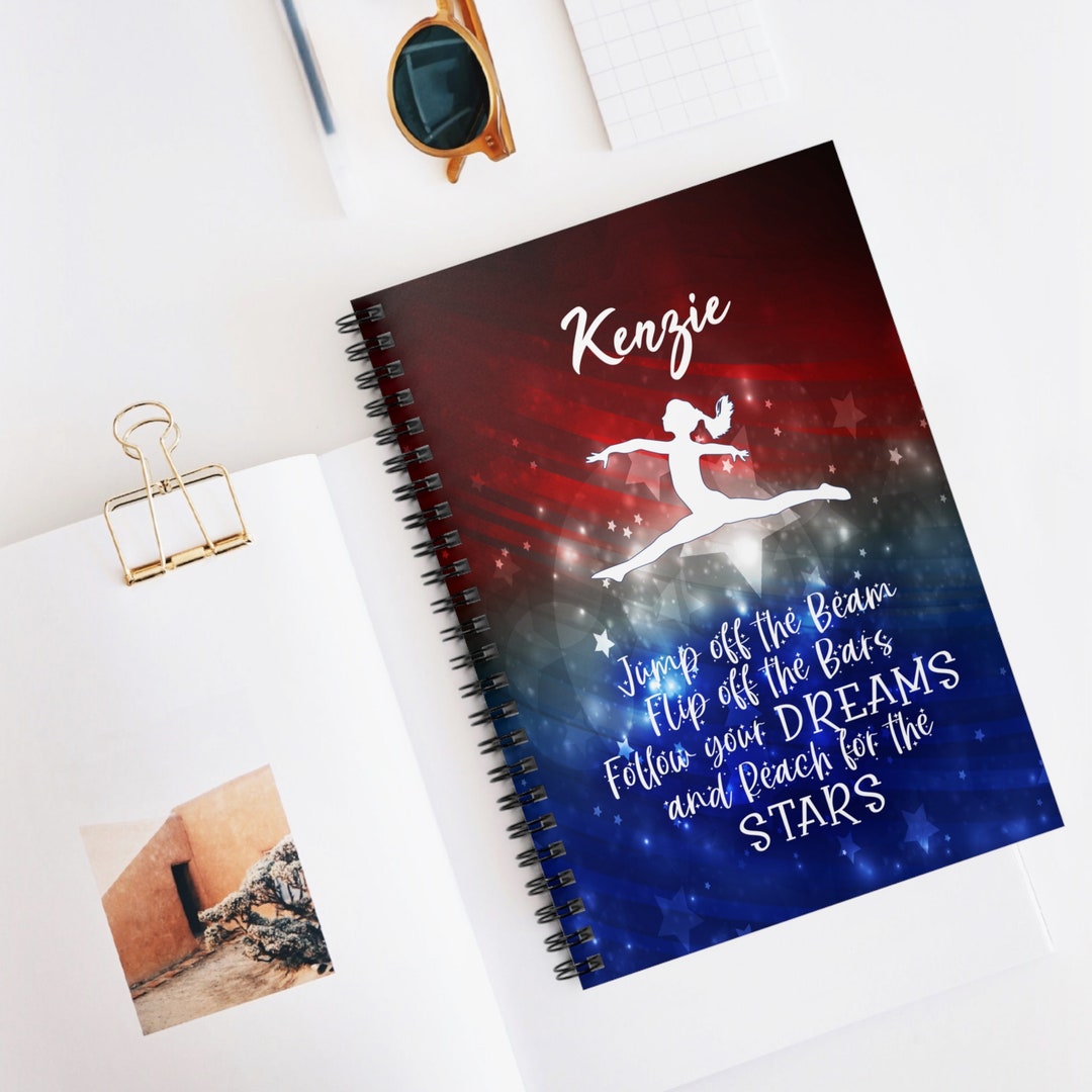 Gymnastics Gift for Girls, Gymnastics Notebook, Personalized Notebook ...