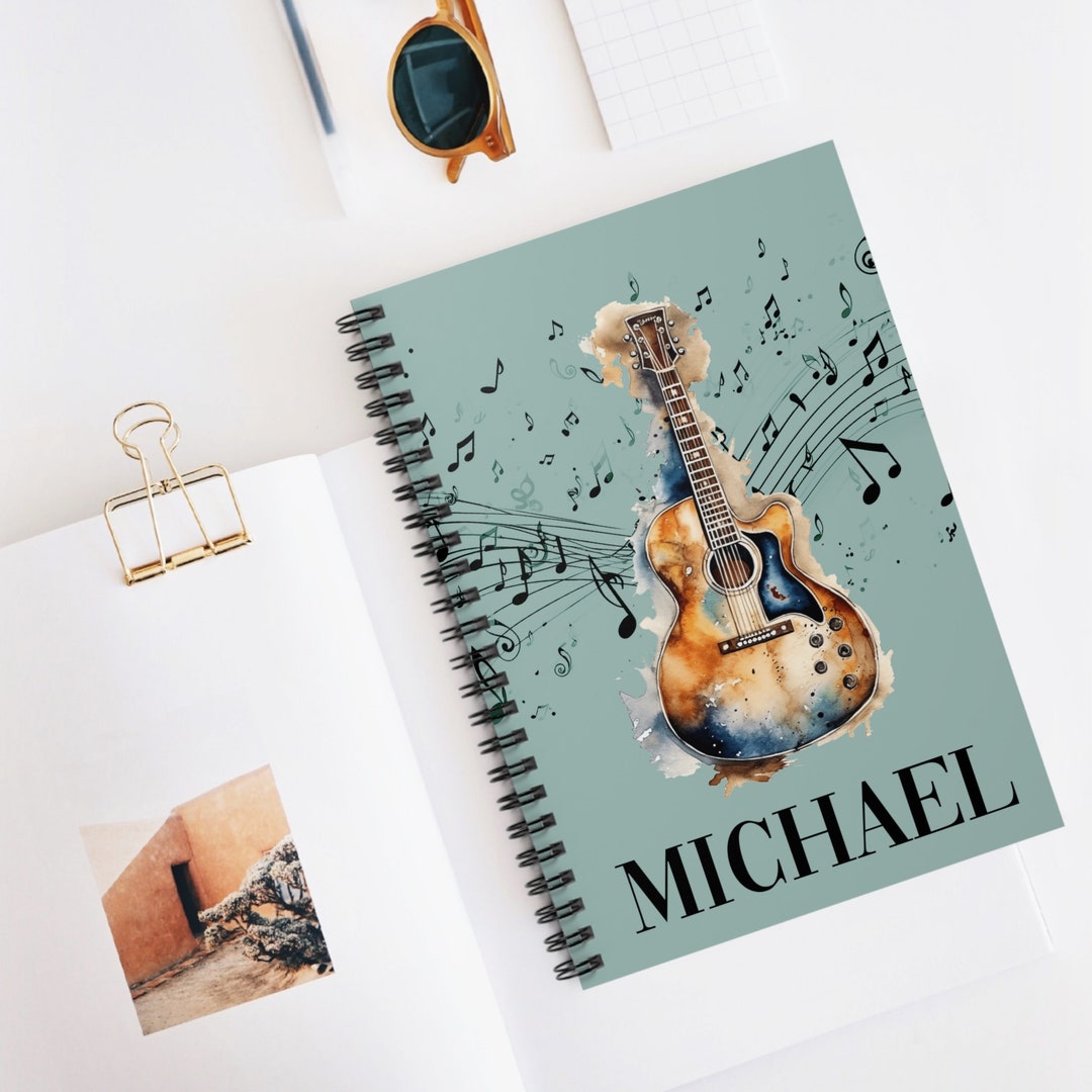Guitar Gifts for Him, Guitar Notebook, Songwriting Notebook, Guitar ...