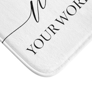 Cute Bath Mat, Minimalist Bath Mat, Wash Your Worries Away, Bathroom ...