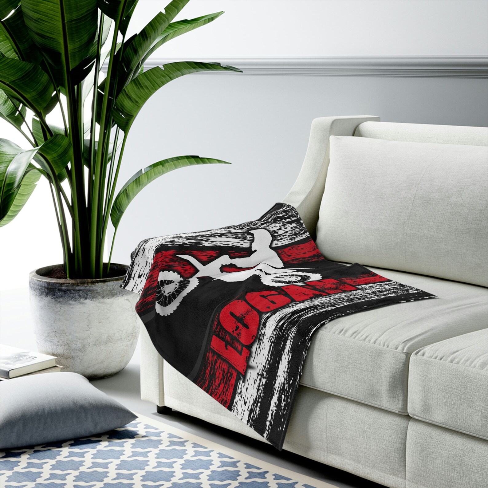 Dirt Bike Blanket Personalized, Dirt Bike Gifts for Boys, Dirt Bike ...