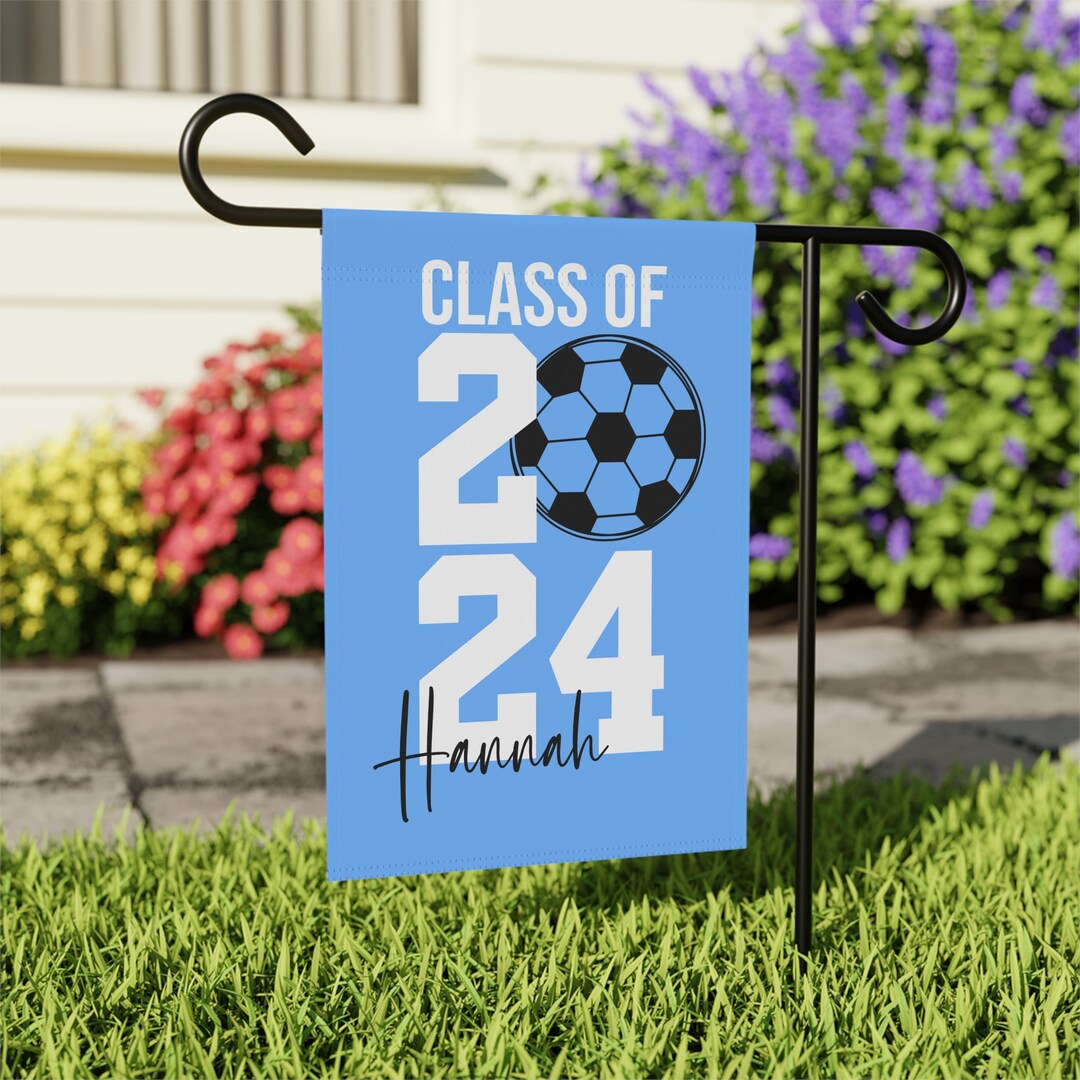 Soccer Graduation Yard Flag Personalized, Graduation Yard Sign, Sports ...