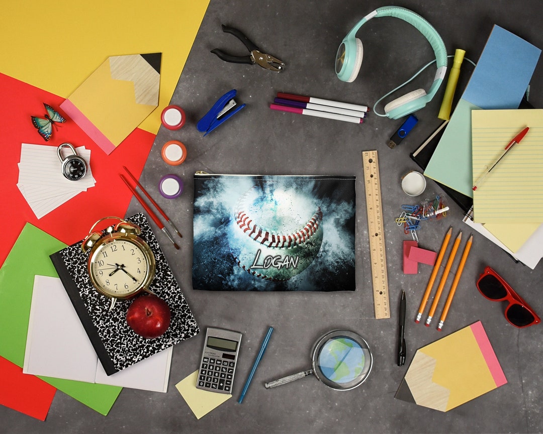 Baseball Pencil Case, Pencil Pouch, Kids Pencil Case, Zipper Pencil ...