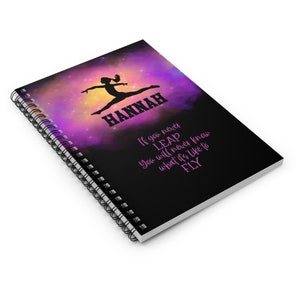 Gymnastics Gift for Girls, Gymnastics Notebook, Personalized Notebook ...