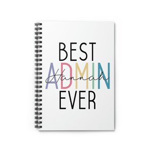 Administrative Professionals Day Gift, Personalized Notebook, Secretary ...