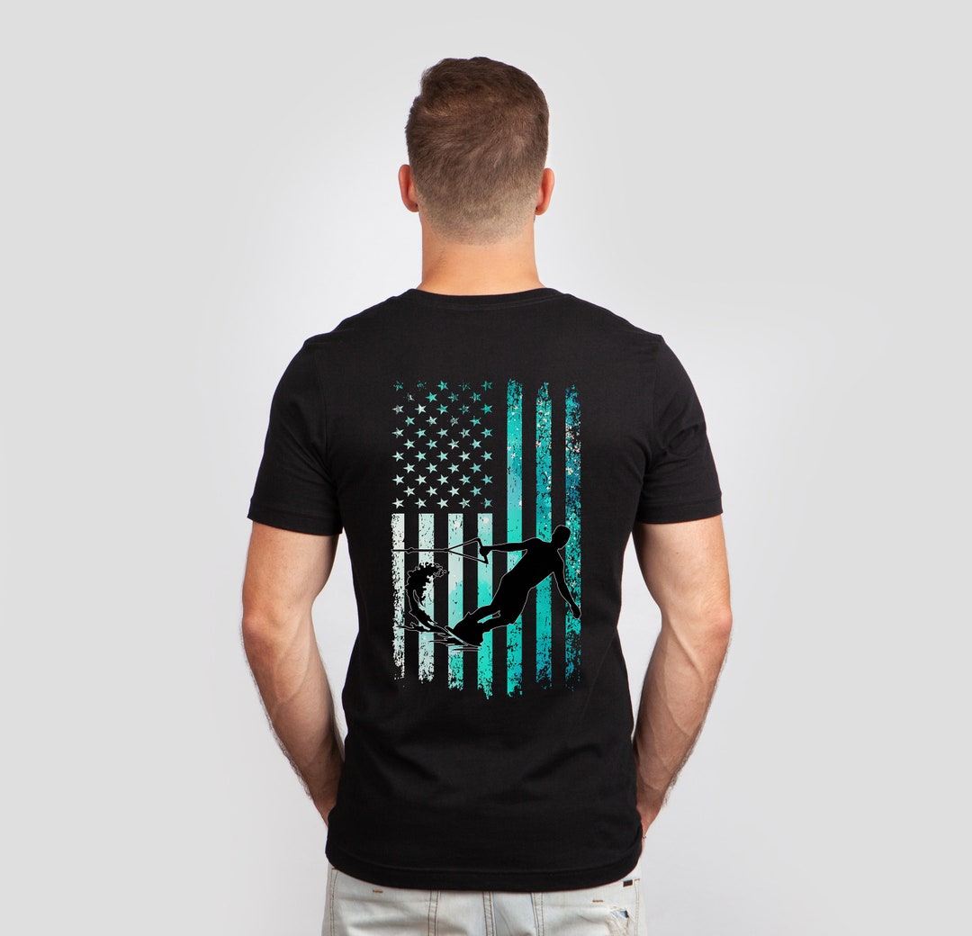 Wakeboarding Shirt, Boat Shirt for Men, Flag Men's T-shirt, Boating ...