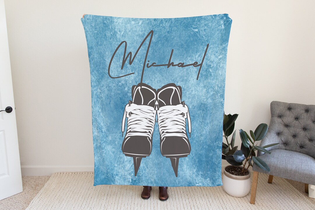 Ice Skates Blanket Personalized, Figure Skating Gift for Girls, Ice ...