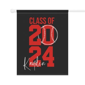 Baseball Graduation Yard Flag Personalized, Graduation Yard Sign ...