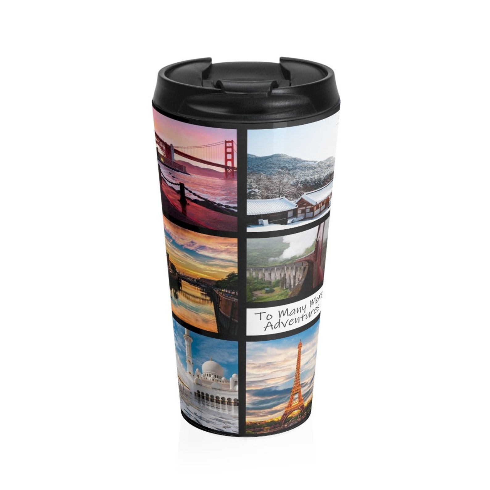 Personalized Photo Travel Mug Twelve Photo Travel Mug Custom | Etsy