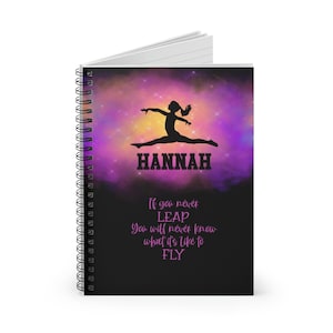 Gymnastics Gift for Girls, Gymnastics Notebook, Personalized Notebook ...