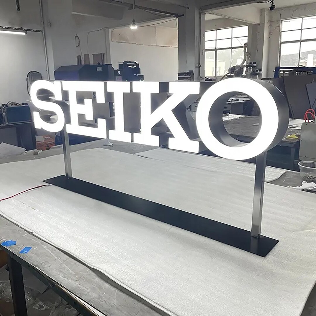 Personalized Tabletop LED Channel Letter Sign – Freestanding Lighted ...
