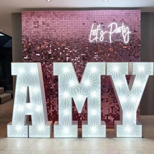 Custom Marquee Letter Sign – Light up LED Letters for Event Name ...