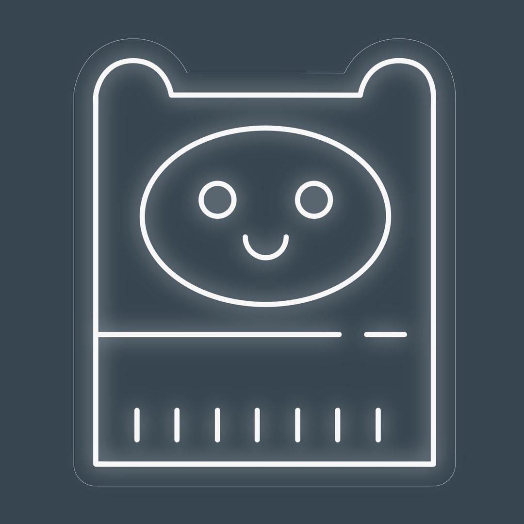 Fin Adventure Time 21x24 In. Neon Sign Aesthetic Tiktok Room Handmade ...