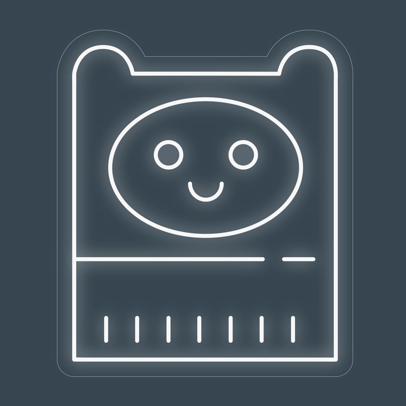 Fin Adventure Time 21x24 In. Neon Sign Aesthetic Tiktok Room - Etsy